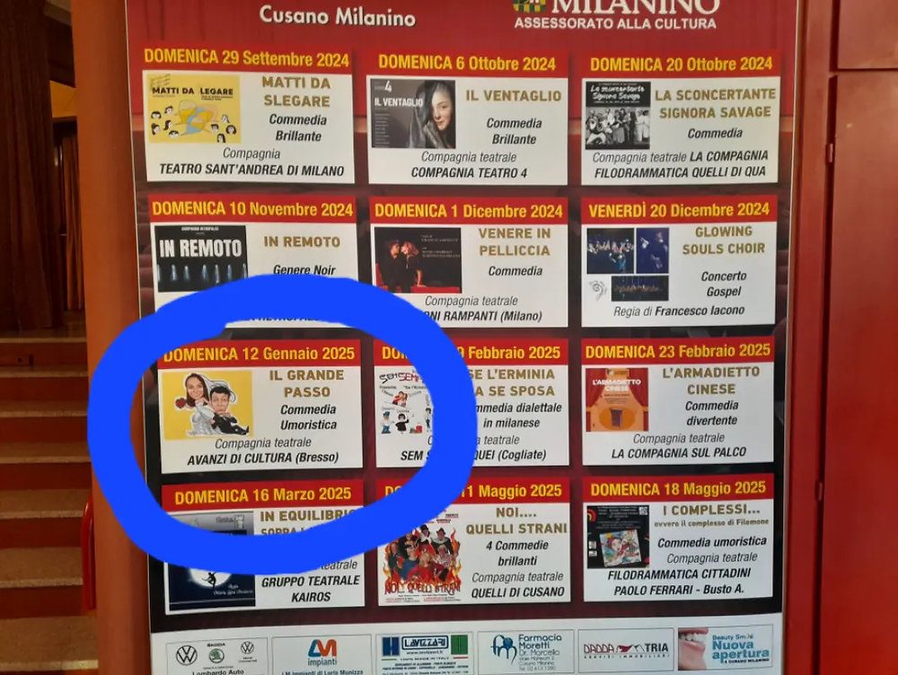 “Il grande passo” al Teatro PapaGiovanni di Cusano Milanino