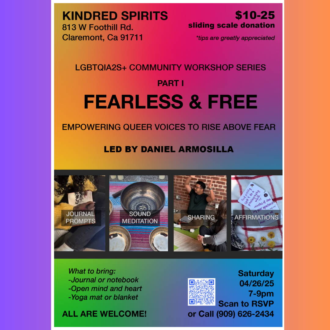 Fearless and Free:LGBTQIA2S+ Community Workshop Series | Kindred Spirits