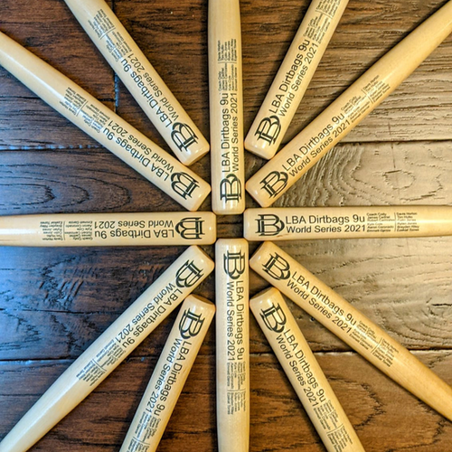 Customized Engraved Bats, Paint Filled | Bluefire Laser