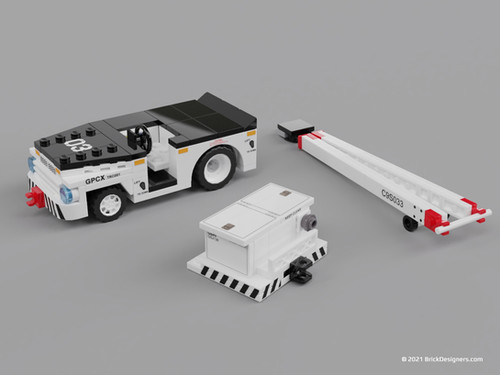 Navy Flight Deck Tractor - Set | brickdesigners