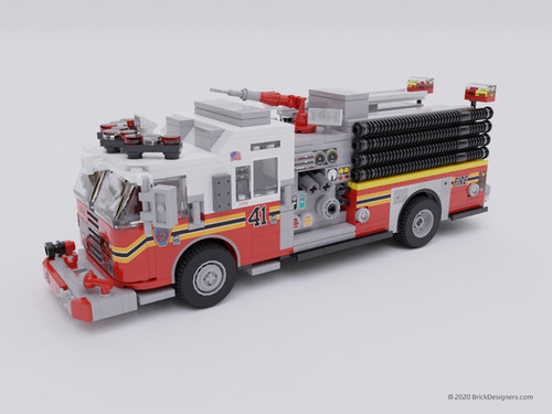 Fire Truck - Engine 41 | brickdesigners