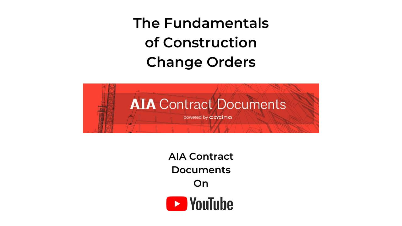The Fundamentals of Construction Change Orders