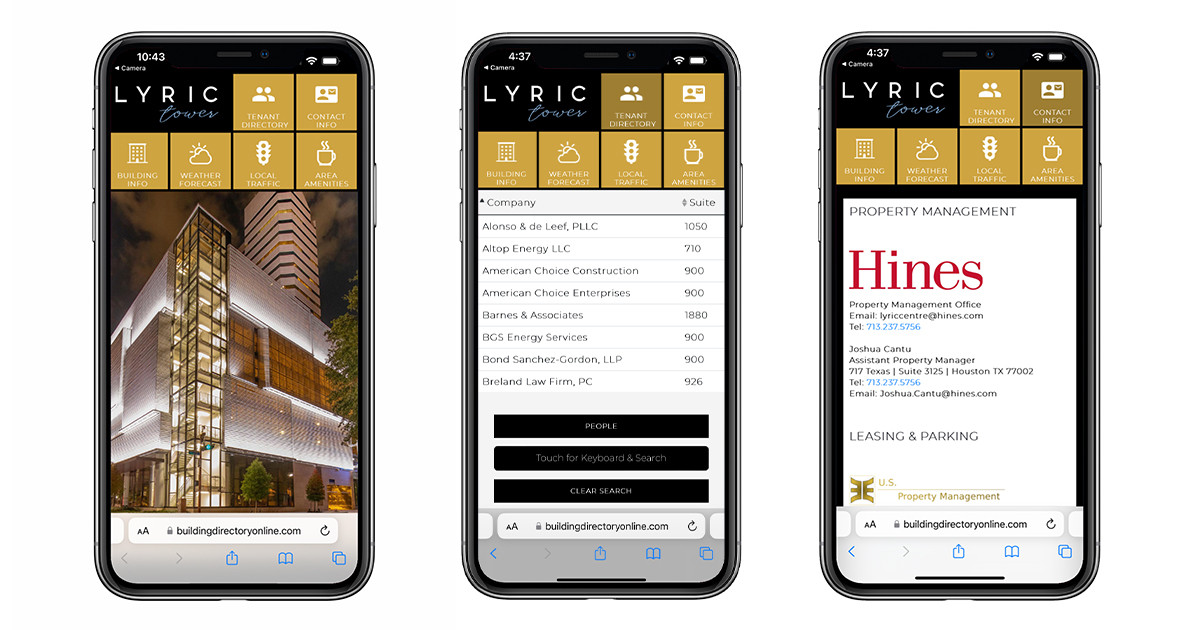 Contactless QR Code Building Directory | INFORCENTER