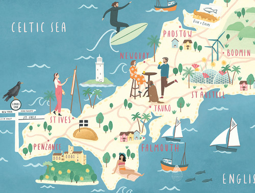 Cornwall Map (large) | Shannon Lund