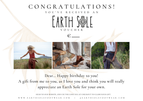 Gift Voucher | Leather Barefoot Shoes | Earth Sole