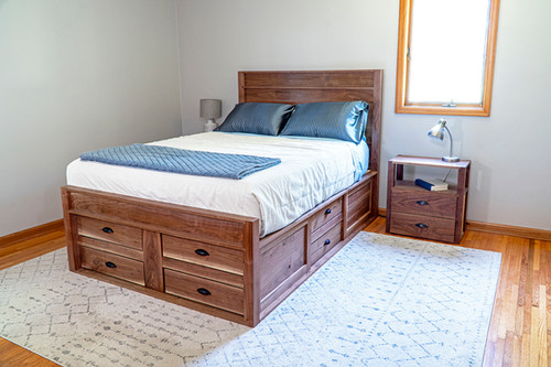 Queen Size Bed Frame With Storage - Plans | gunflintdesigns