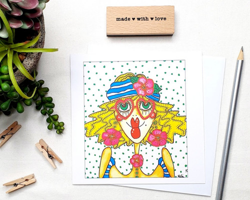 Delia Square Card | Diva Plates