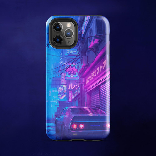 Cyberpunk Nissan Skyline Tough Case for iPhone® | Andy Harbeck