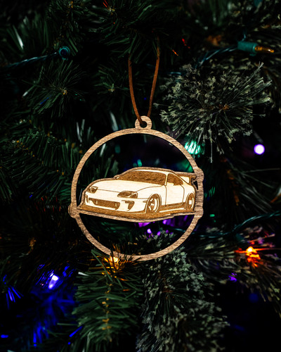 Toyota Supra Mk4 FRONT Wooden Ornament | Rodak Garage