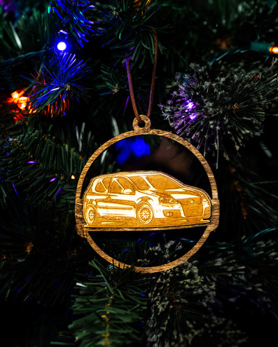 Volkswagen Golf GTI Mk5 Wooden Christmas Ornament | Rodak Garage