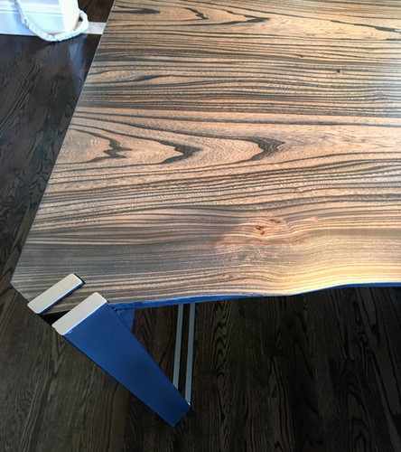 Highly Figured Elm Slab Dining Table | WWMS | Denver, CO