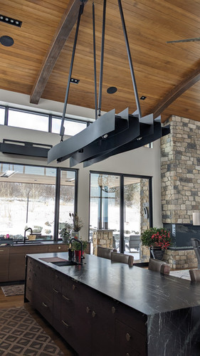 Sculptural Steel Light Fixture | WWMS | Denver, CO