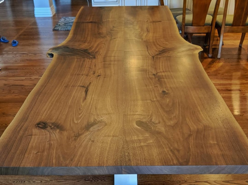 Live Edge Walnut Dining Table | Where Wood Meets Steel