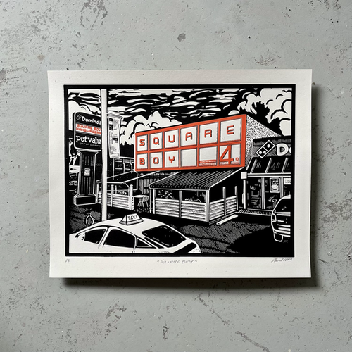 Square Boy Screen Print | Flycatcher Press