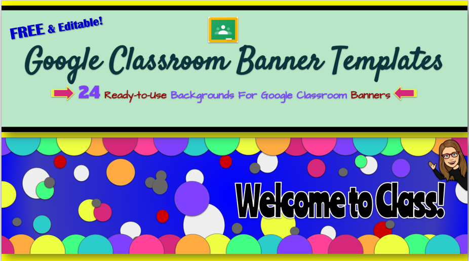 Use these Google Classroom Banners or Create Your Own with this Free ...