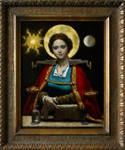 'Temperantia' (oil study on wood) | John Afflick