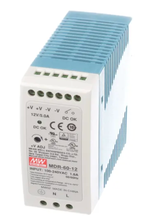 MDR-60-12 DIN Rail Power Supplies 60W 12V 5A | Montana Automation