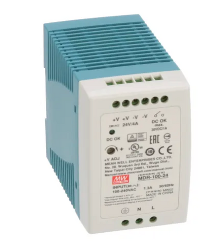 MDR-100-24 DIN Rail Power Supplies 96W 24V 4A | Montana Automation