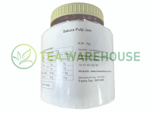 Sakura Pulp Jam 樱花花瓣果酱 1Kg x 12/Carton | Tea Warehouse