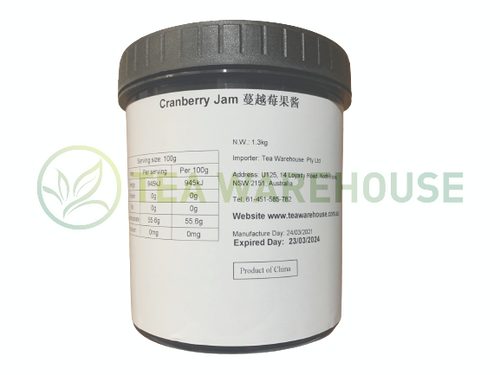 Cranberry Pulp Jam 蔓越莓果肉果酱 1.3Kg | Tea Warehouse