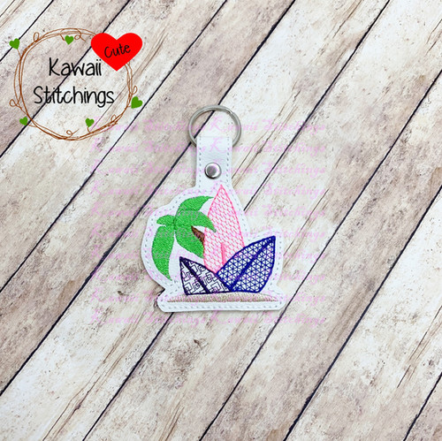 Sketchy Surfboards Key Fob | Kawaii Stitchings