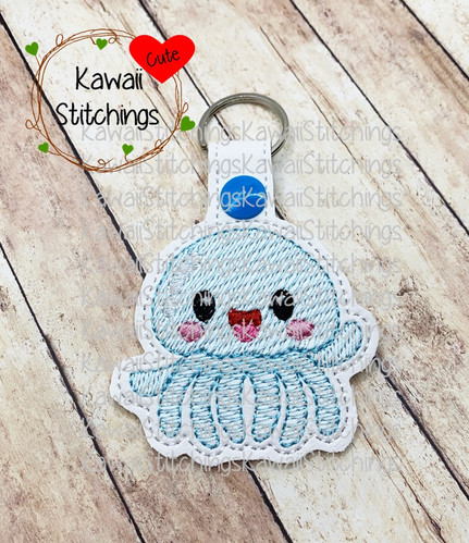 Sketchy Jellyfish Key Fob | Kawaii Stitchings