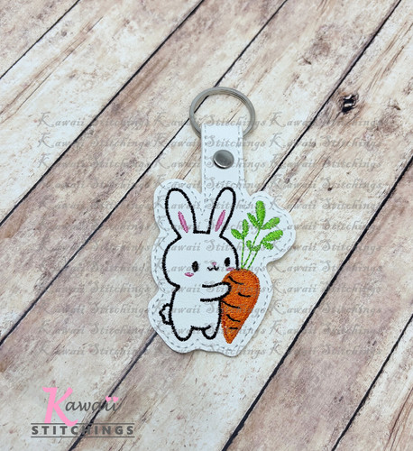 Bunny Carrot Key Fob | Kawaii Stitchings