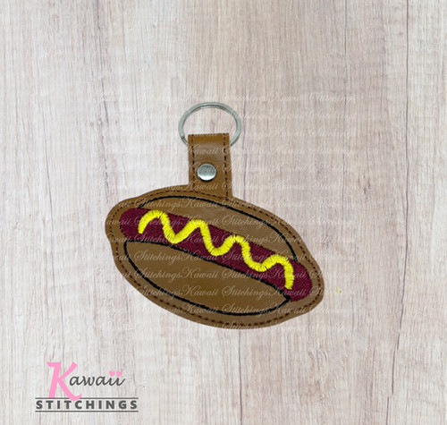 Hot Dog Key Fob | Kawaii Stitchings