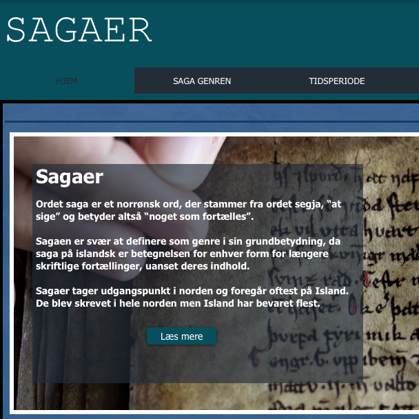 Sagaer - Sprog