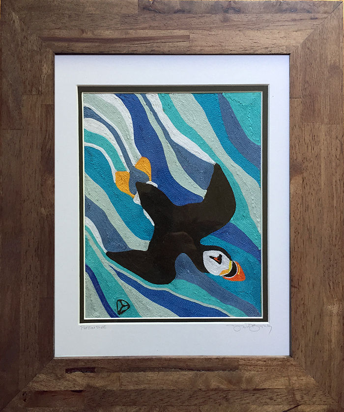 Puffin Dive- 8x10” | Studio 87 Art