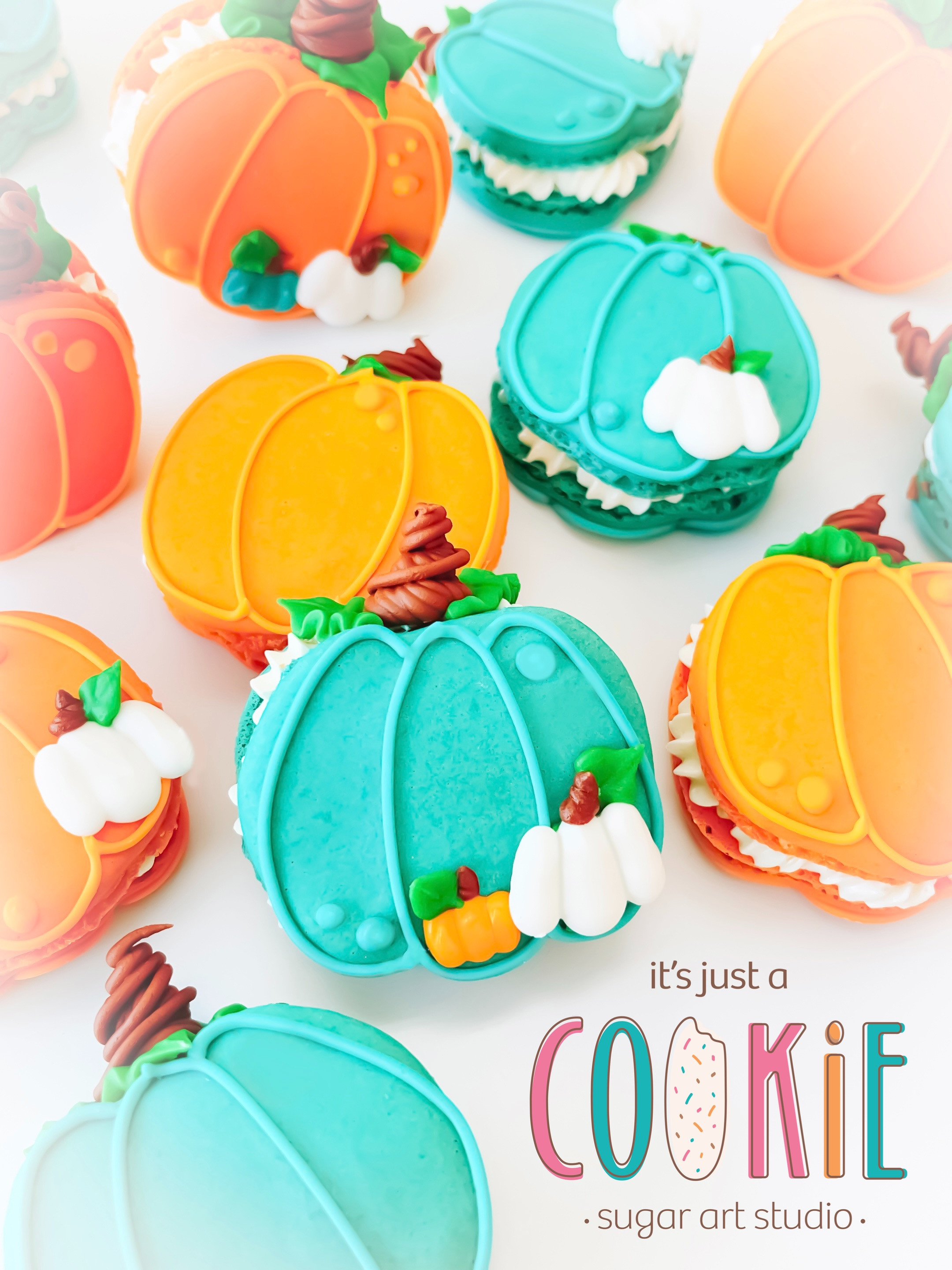 Pumpkin French Macarons | It's Just a Cookie