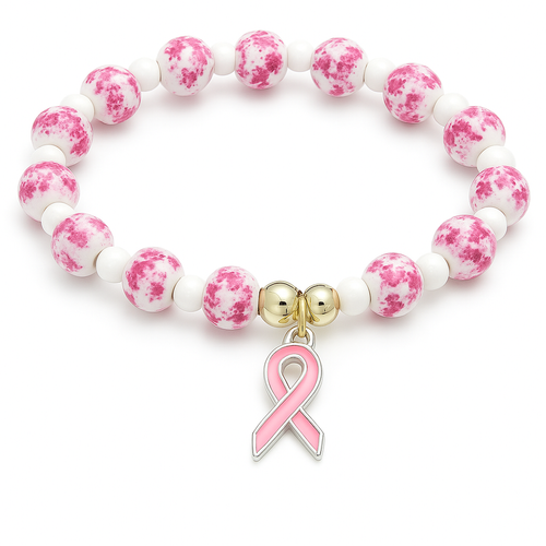 Breast Cancer Awareness Beaded Bracelet | jgibbsentertainment