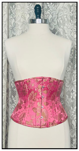 Classic Cincher Pink Deco Floral SAMPLE SALE | Isabella Corsetry