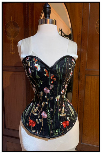Lila Corset Floral Embroidered Net | Isabella Corsetry