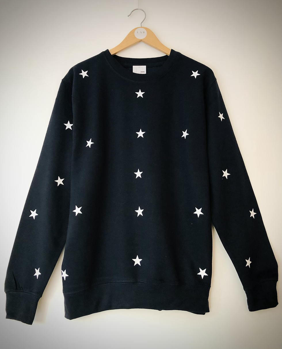 Midnight blue star sweater | Lablabel
