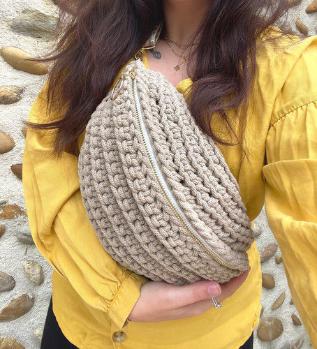 Sac banane crochet avec bandoulière | La petite Morphée