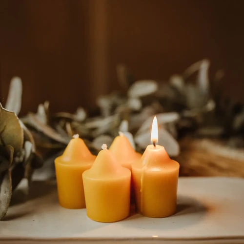 Beeswax Votive Candle | Five Pines Candle Co
