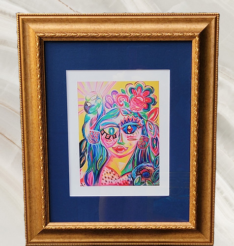 Large Framed Goddess of the Blooming Garden: Nature's Divine Creation ...