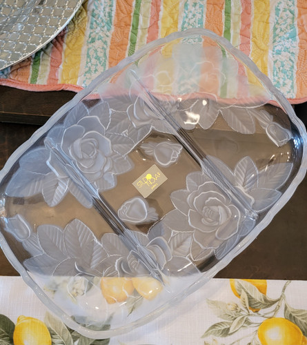 Etched Roses Serving Platter | Aligned Creative Sol