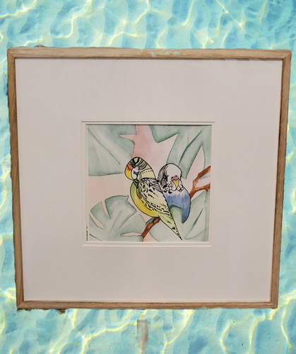 Budgies Parakeet Watercolor I | Aligned Creative Sol