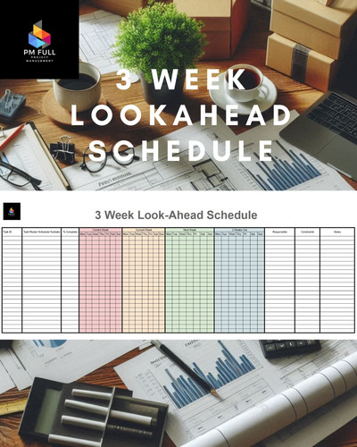 3 Week Look-Ahead Schedule Template | PMFULL