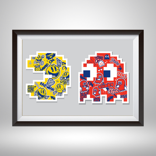 Pac-Man & Blinky Poster | AVS Home Arcade