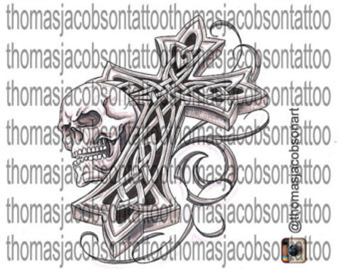 skulls and crosses tattoo