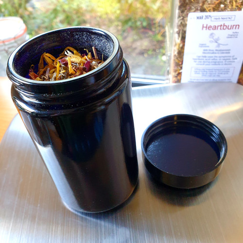 Violet Black Miron Glass Jar | Herb Nerd NZ