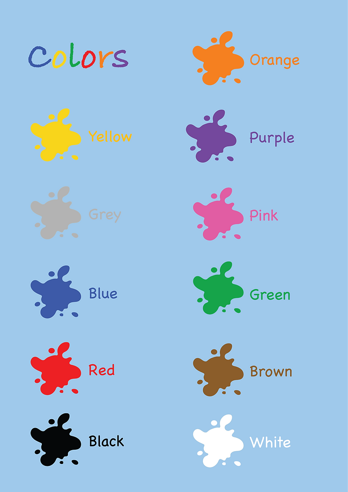 Colors / Renkler İngilizce A4 Free Printable