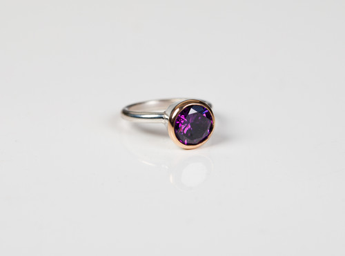Solitaire Ring with Purple stone | Jackie McMaster Jewellery