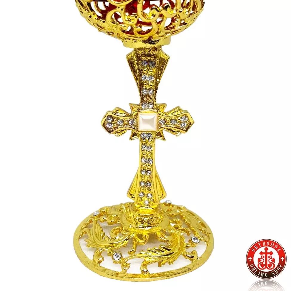 Standing Vigil Lamp with Cross (Small Size) | Orthodox Online Shop