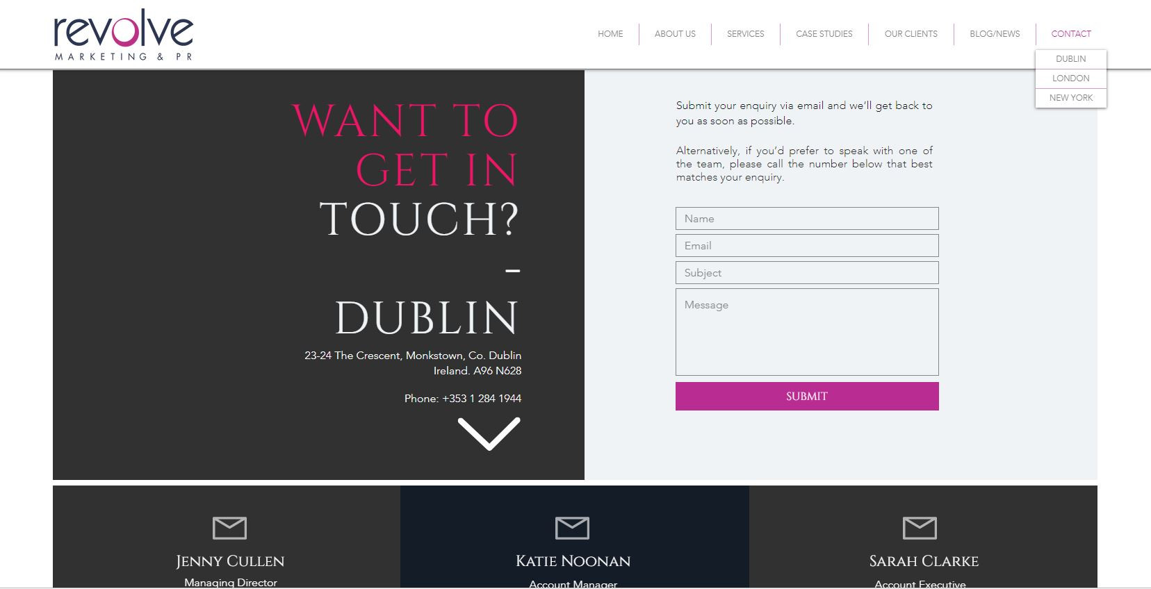 Revolve Marketing & PR | CONTACT