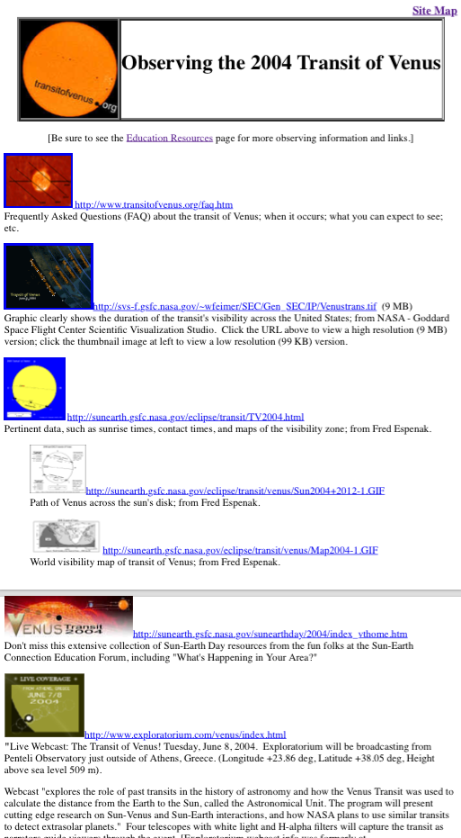 Transit of Venus | nightwise