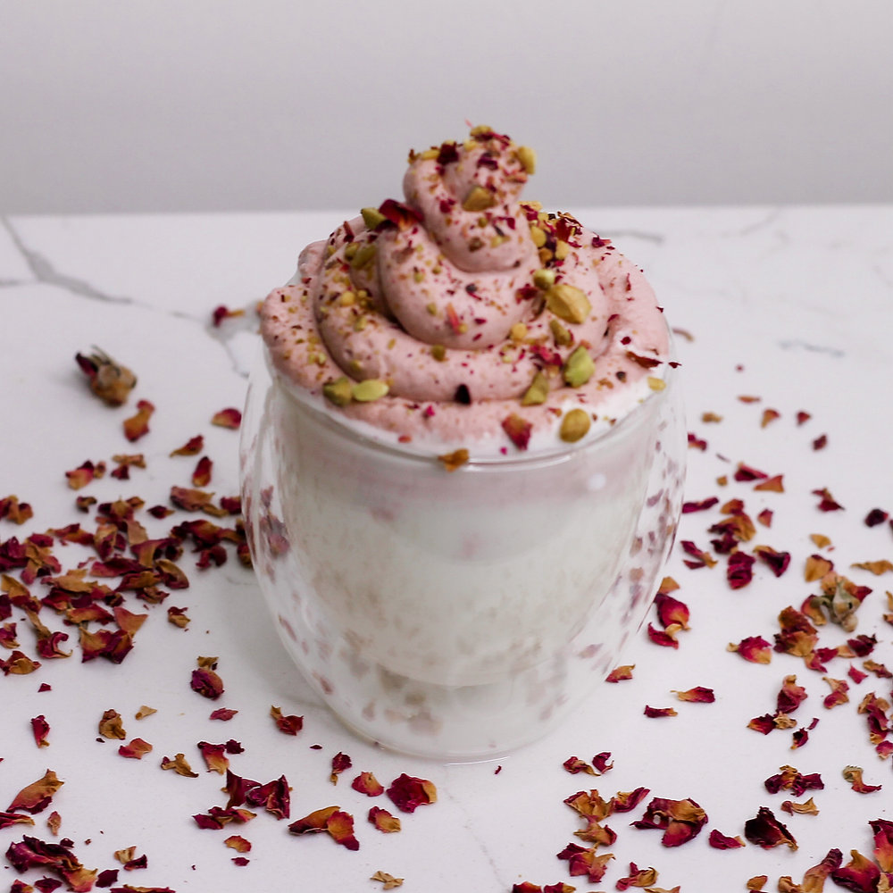 Whipped Pink Chai (Afghan Sheer Chai) Recipe (Dalgona Pink Tea)